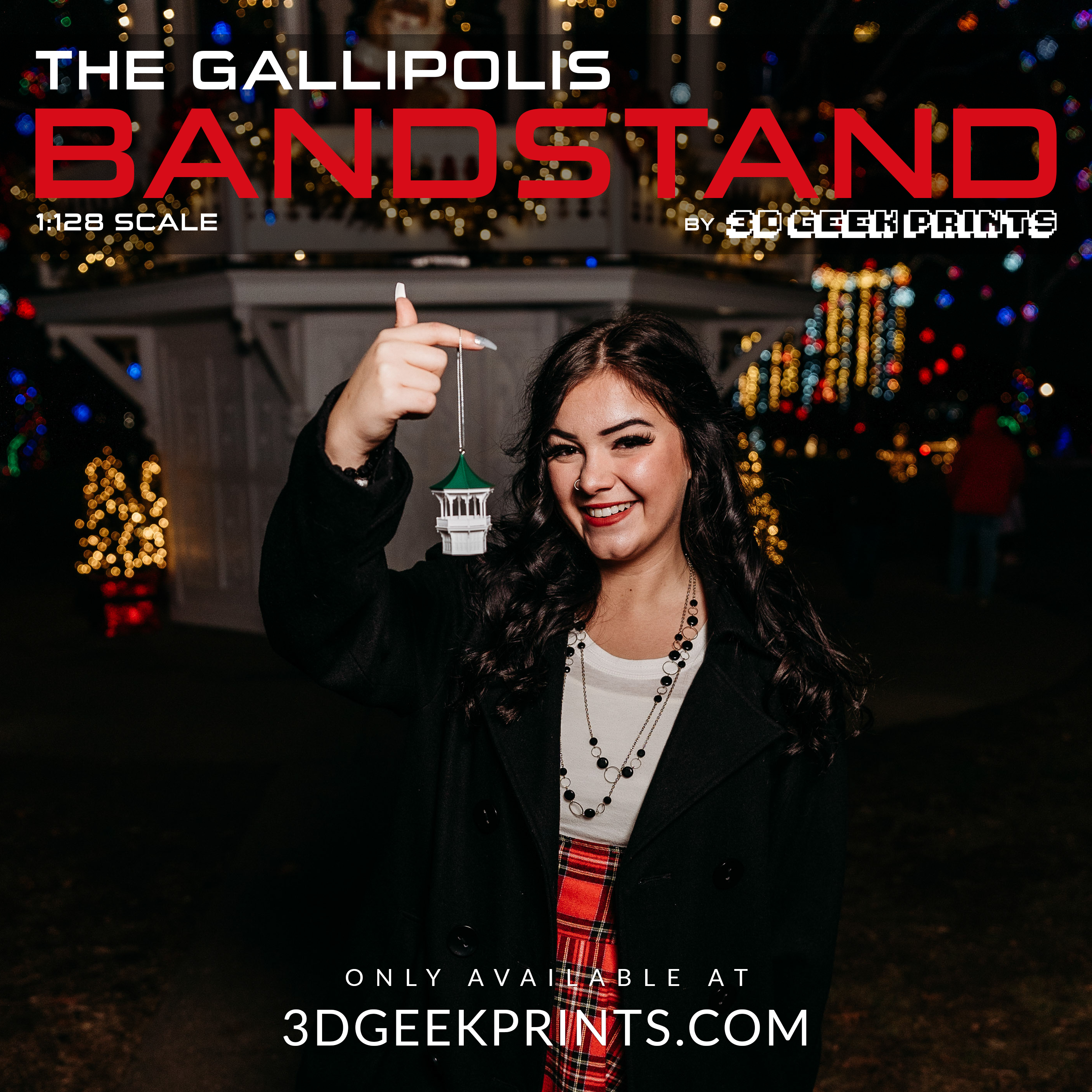 Gallipolis Bandstand Keepsake Ornament (1:128 Scale) – 3D Geek Prints
